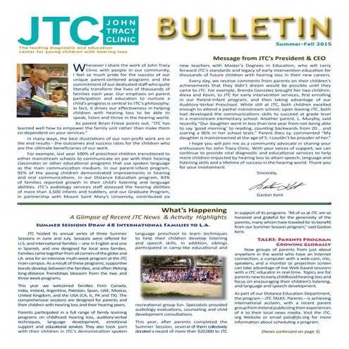 Bulletin Newsletter - Summer Fall 2015 | PDF