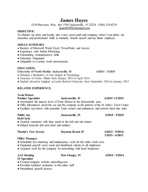 my resume | DOCX