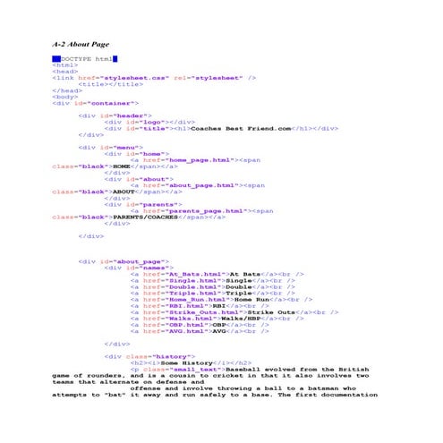 Capstone Website Code | PDF