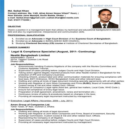 Resume with pic(1) | DOC