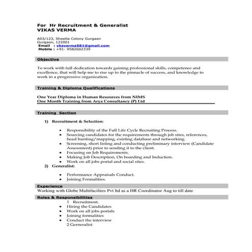 DINESH KUMAR - HR & Admin | DOC