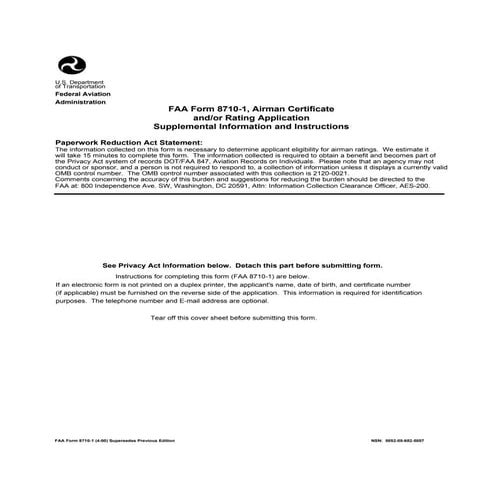 Faa pilot certificate form | PDF