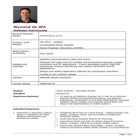 CV CPP Wynand de Wit - updated 02.04.15