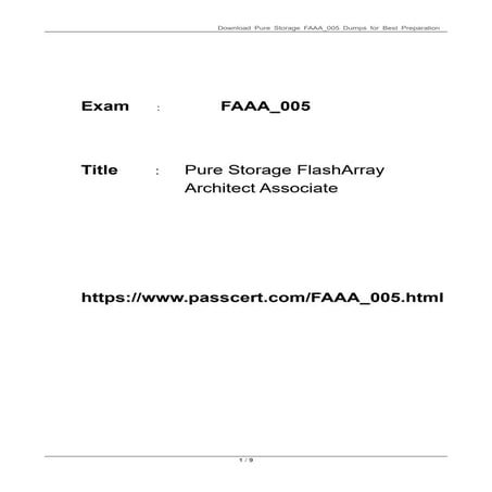 FAAA_005 Pure Storage FlashArray Architect Associate Dumps.pdf