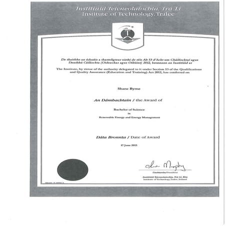 Shane Byrne ITT Degree 2 (2) | PDF