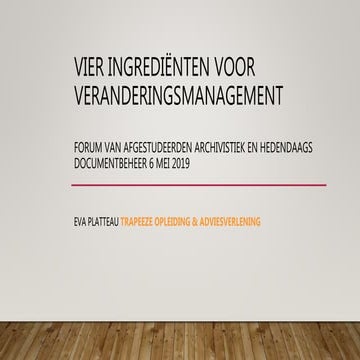 Faad studiedag eva_platteau_presentatie_veranderingsmanagement | PPTX | Business | Business and ...