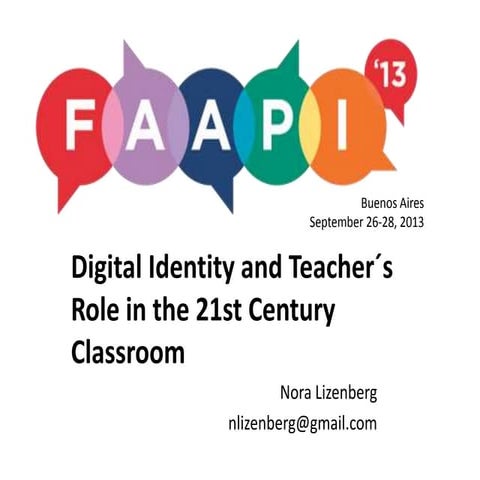 Digital Identity and Teacher´s Role in the 21st Century Classroom | PPT