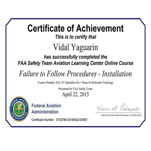 Faa safety course failure to follow procedure | PDF
