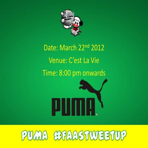 Social Media Case Study: #FAASTWEETUP by Puma | PPTX