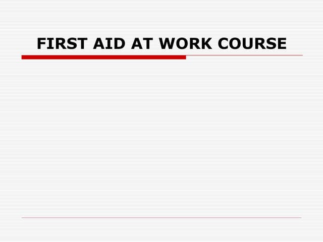 Basic first aid | PPT