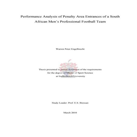 Warren_Engelbrecht_Masters_Thesis | PDF | Soccer | Sports