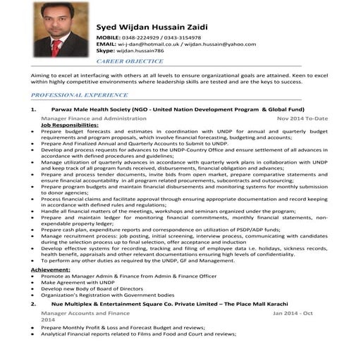 Wijdan Hussain CV | DOC