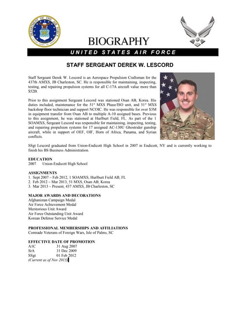 Theisen Military Bio | PDF