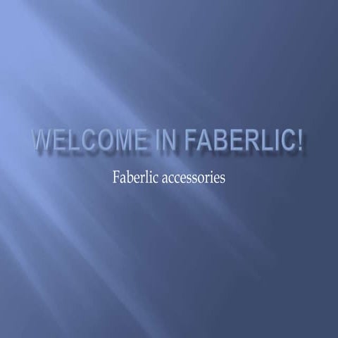 Faberlic accessories | PPTX