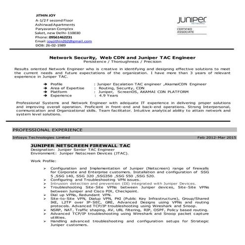 JITHIN_JOY_RESUME_JuniperTAC | PDF