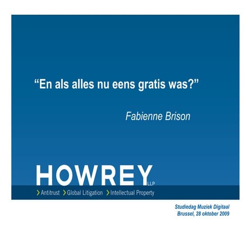 Fabienne Brison: auteursrecht in een digitale samenleving | PPT