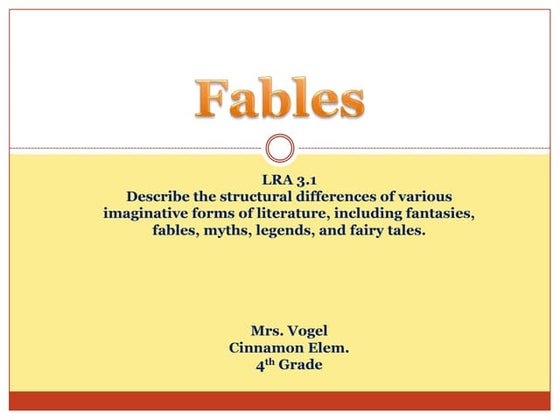 How to write a Fable | PPT