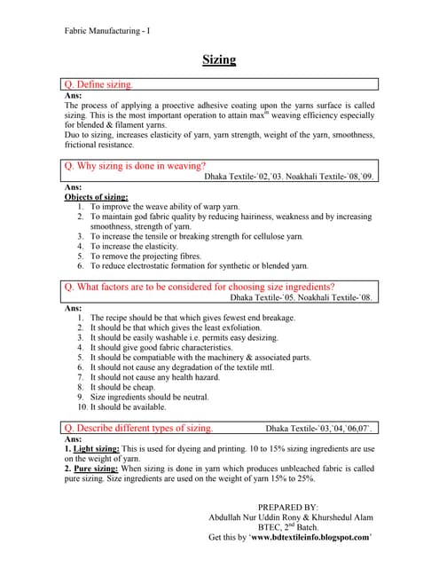 Sizing process | PPTX