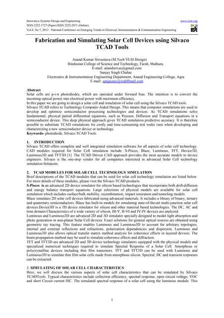 Introduction To Silvaco And Mosfet Simulation Technique Pptx