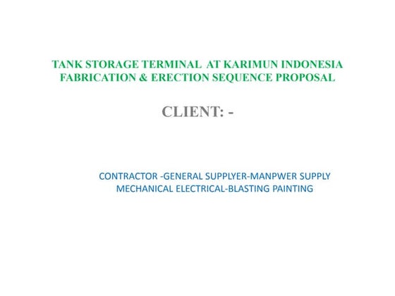 Tank Erection Sequence | PDF