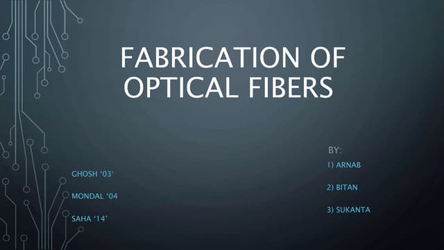 Optical Fibre Splices , Couplers and Connectors | PPTX