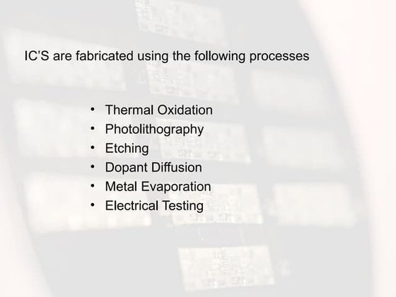 From Sand to Silicon“Making of a Chip” | PPT