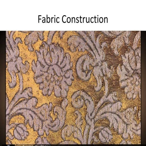 Fabric construction | PPT