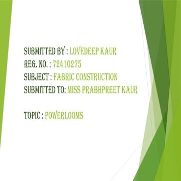 fabric construction.presentation for fashion students | PPTX