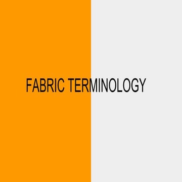 Fabric terminology | PPTX