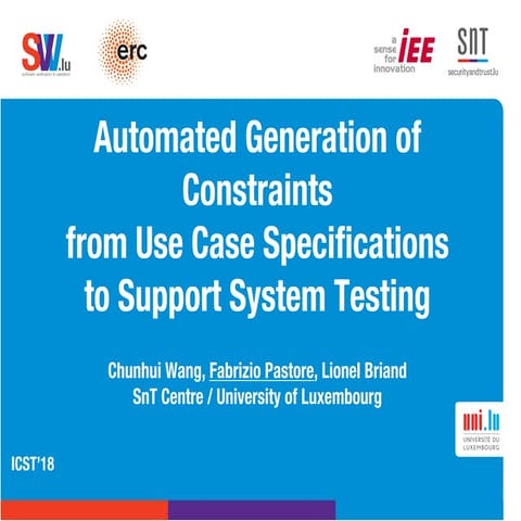 Automated Generation Of Constraints From Use Case Specifications To 8290