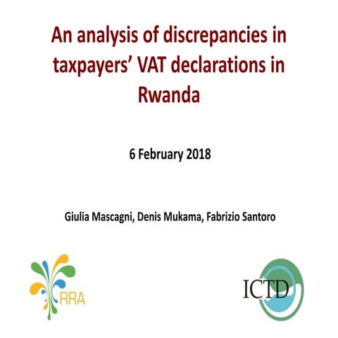 An analysis of discrepancies in taxpayers’ VAT declarations in Rwanda ...