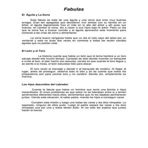 Fabulas cortas | DOC