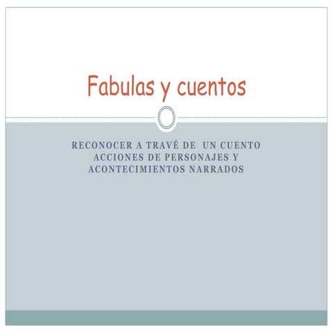 Fabulas y cuentos | PPTX