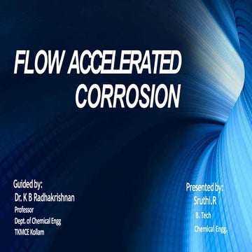 Flow Accelerated Corrosion | PPTX