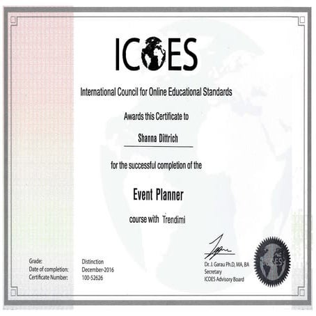 Event planner certification | PPT