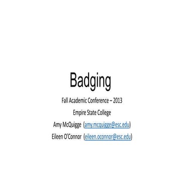 Badging Study - within a Graduate Course | PPT