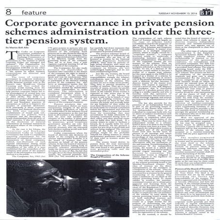 Corporate Governance in Pension Schemes | PDF