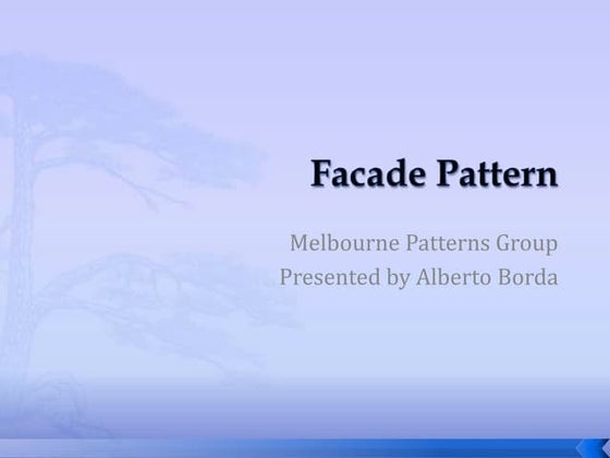 Facade Design Pattern Ppt
