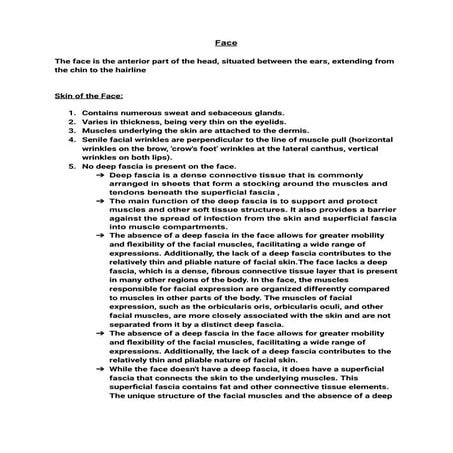 Face. head and neck anatomy pdf | PDF