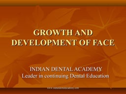 Development of face | PPT