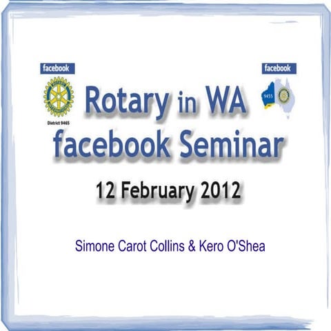 Rotary Facebook Seminar | PPT