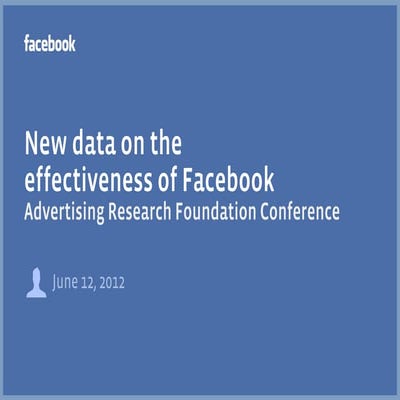 Facebook Advertising Research Conference | PDF