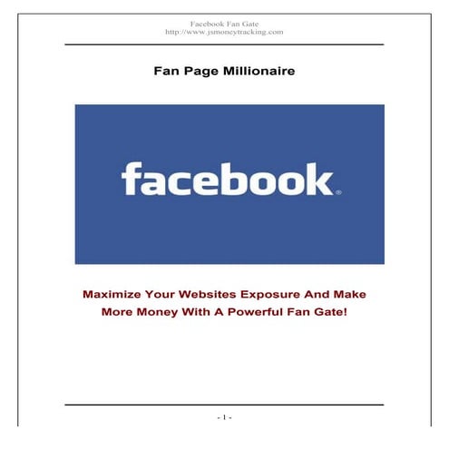 Facebook fan-gate | PDF
