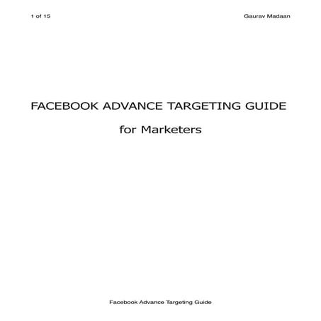 Facebook targeting-guide | PDF