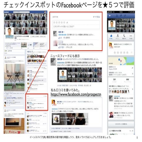チェックインスポットFacebookページを★5つで評価する | PDF