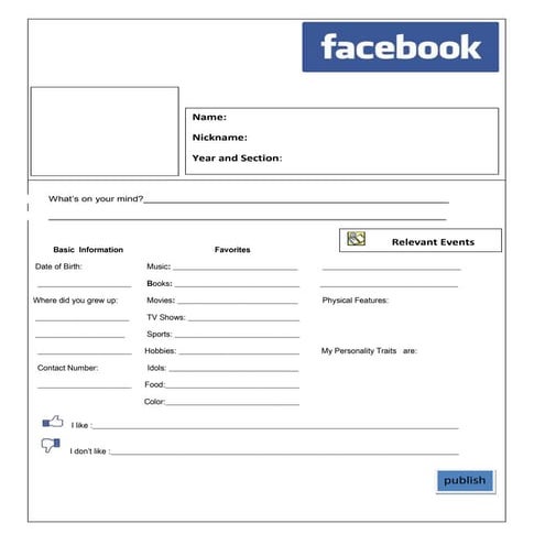 Facebook activity | PDF