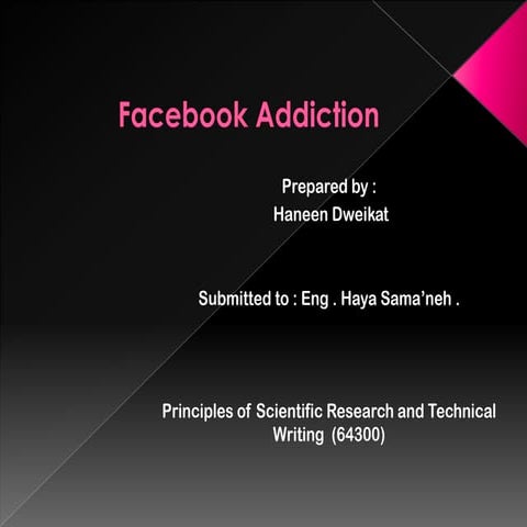 Facebook addiction | PPTX