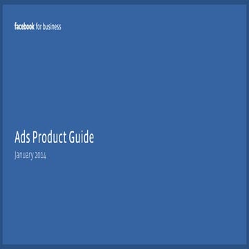 Facebook ads product guide | PDF