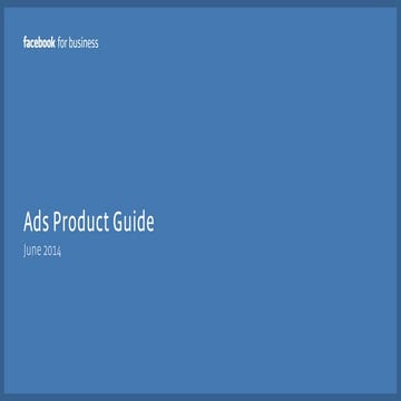 Facebook ads product guide | PDF