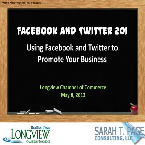 Facebook and Twitter 201: Using Facebook and Twitter To Promote Your ...